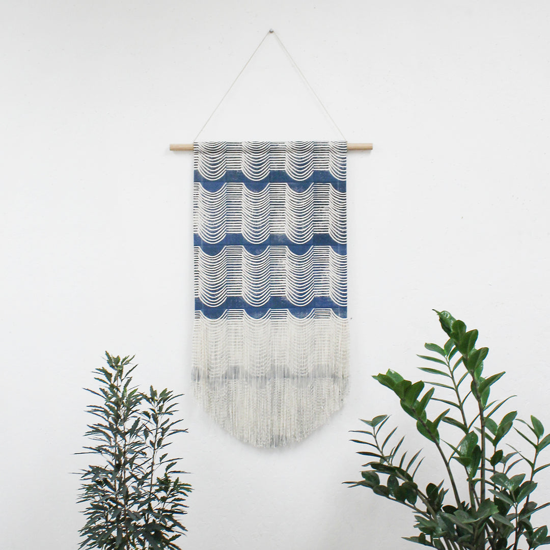 Medium/Large Wave Wall Hanging in Blue – Julia Canright